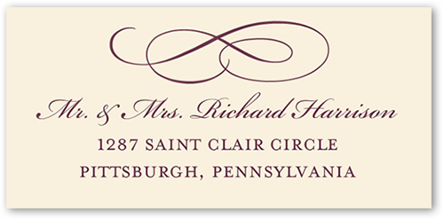 Timeless Calligraphy Wedding Address Label | Shutterfly