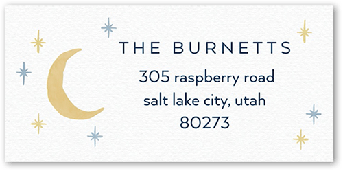 Papercraft Crescent Address Label by Yours Truly | Shutterfly