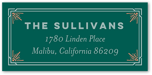Art Deco Photo Frame Address Label by Blonde Designs | Shutterfly