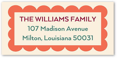Scalloped Greeting Address Label by Yours Truly | Shutterfly