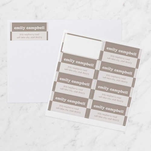 Two Tone Blocks Address Label by Yours Truly | Shutterfly