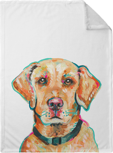 Yellow Lab Custom Text Fleece Photo Blanket by Shutterfly | Shutterfly