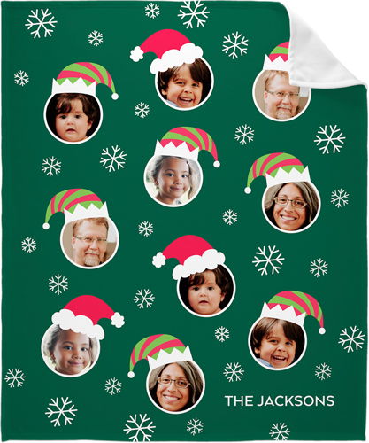 Festive Floating Faces Fleece Photo Blanket by Shutterfly | Shutterfly