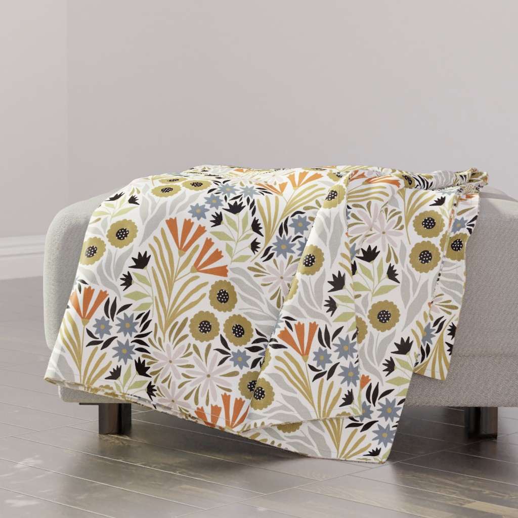 Adeline Floral - Muted Multi Blanket | Shutterfly