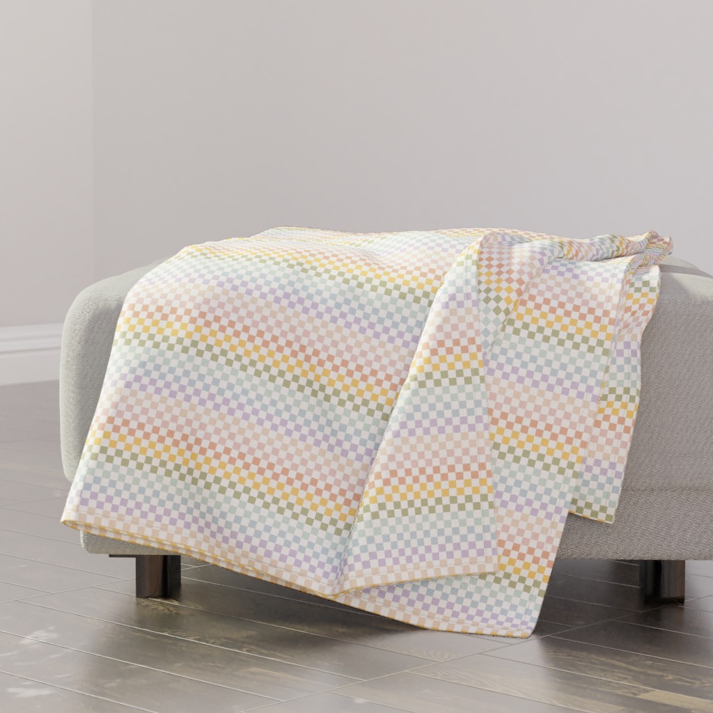Boho Rainbow Checks Plaid - Multi Blanket | Shutterfly