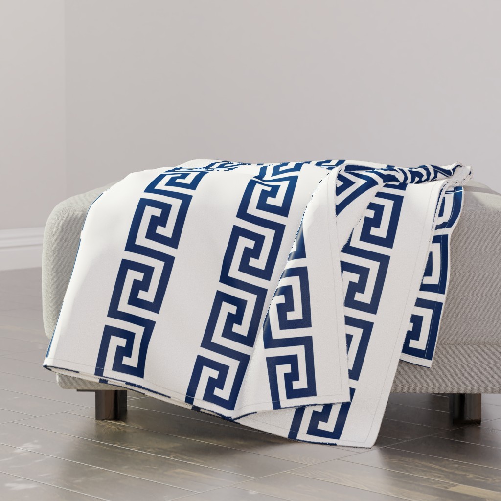 Greek Key - Navy Blanket | Shutterfly
