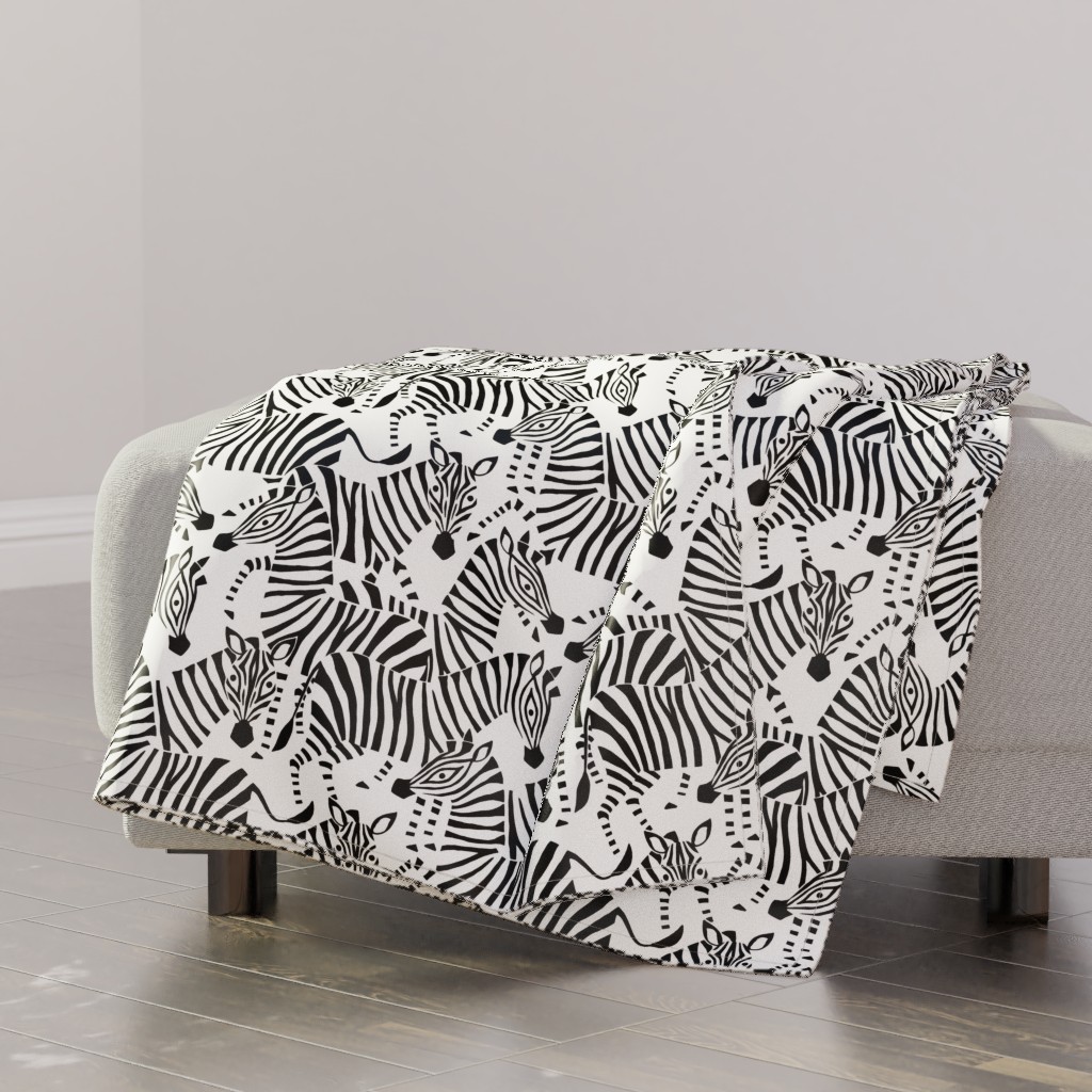 Zebras - Black & White Blanket | Shutterfly