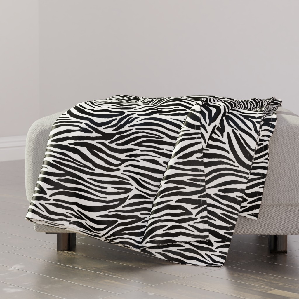 Zebra Print - Black and White Blanket | Shutterfly