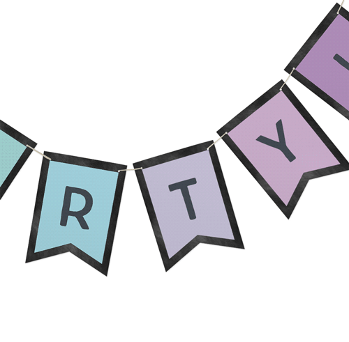 Rainbow Chalkboard Bunting Banner by Shutterfly | Shutterfly