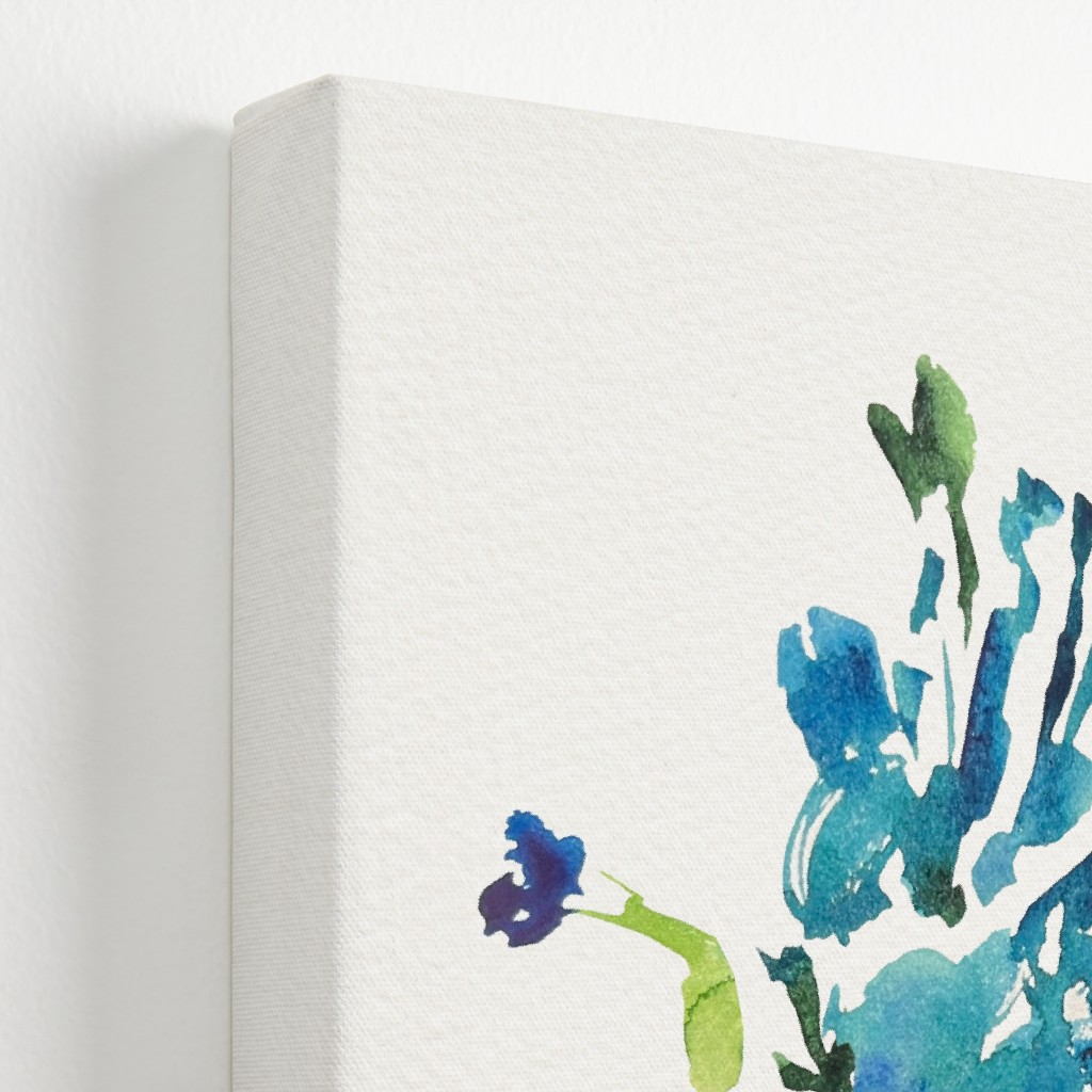 Watercolor Florals - Blue Canvas Print | Shutterfly