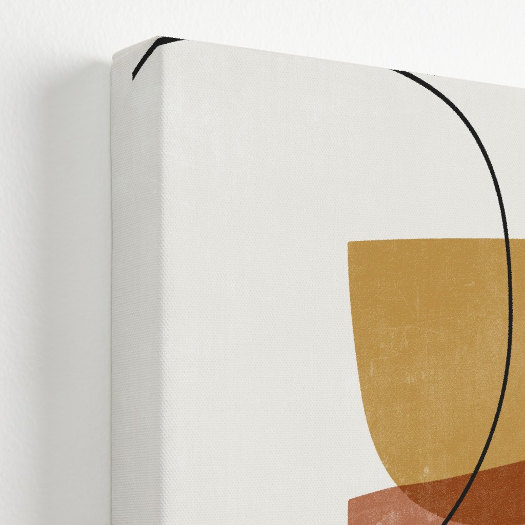 Abstract Leaf Stack - Terracotta and Ivory Wall Art | Shutterfly