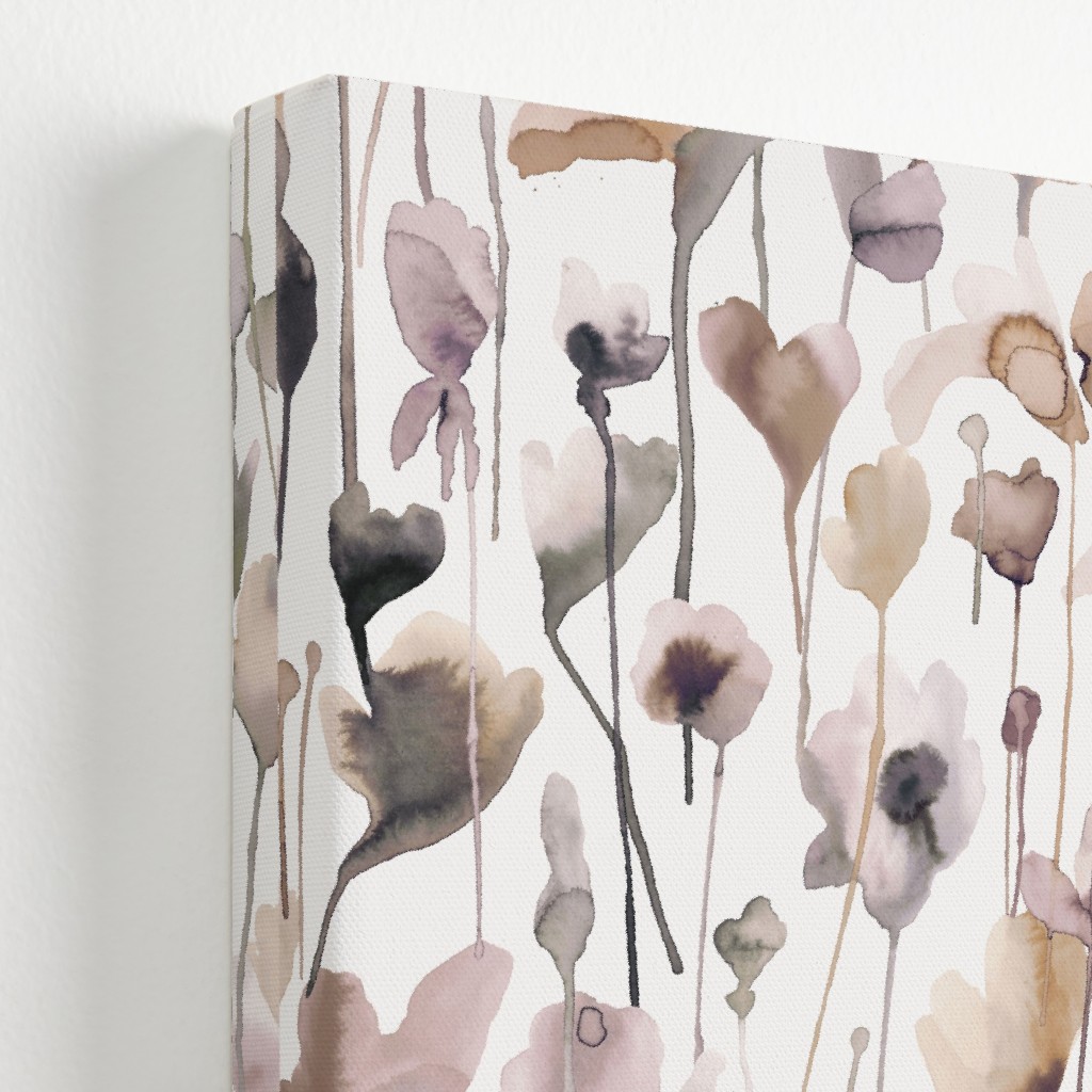 Watercolor Wild Rustic Flowers - Neutral Canvas Print | Shutterfly