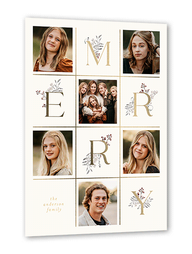 White And Gold Christmas Cards | Shutterfly