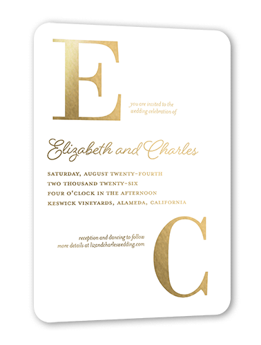 Vibrant Vows 5x7 Personalized Foil Card by Blonde Designs | Shutterfly