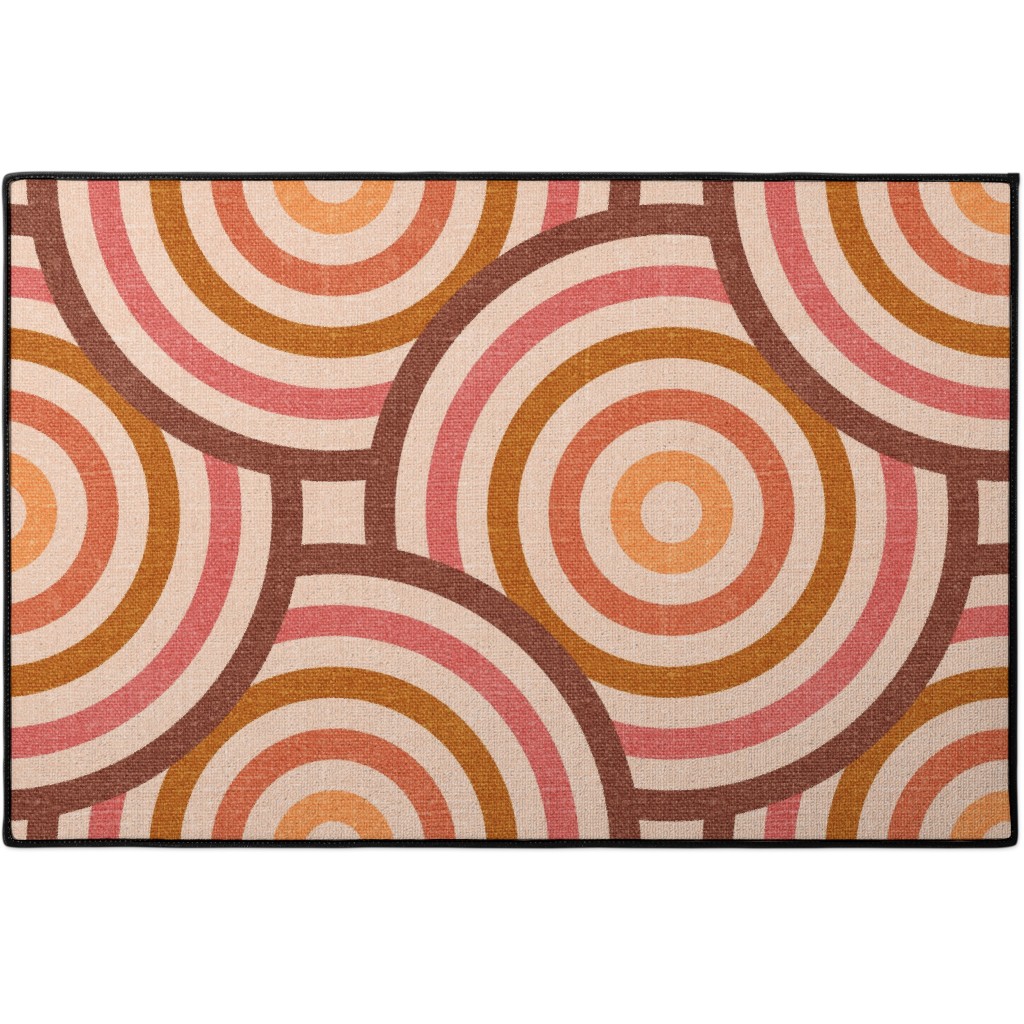 Retro Circles - Warm Door Mat | Shutterfly