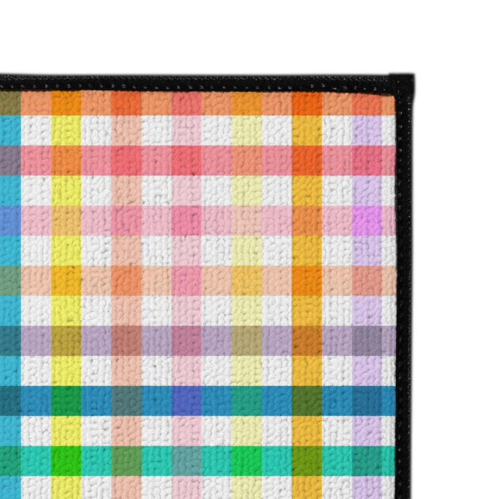 Summer Joyful Picnic Gingham - Multi Door Mat | Shutterfly
