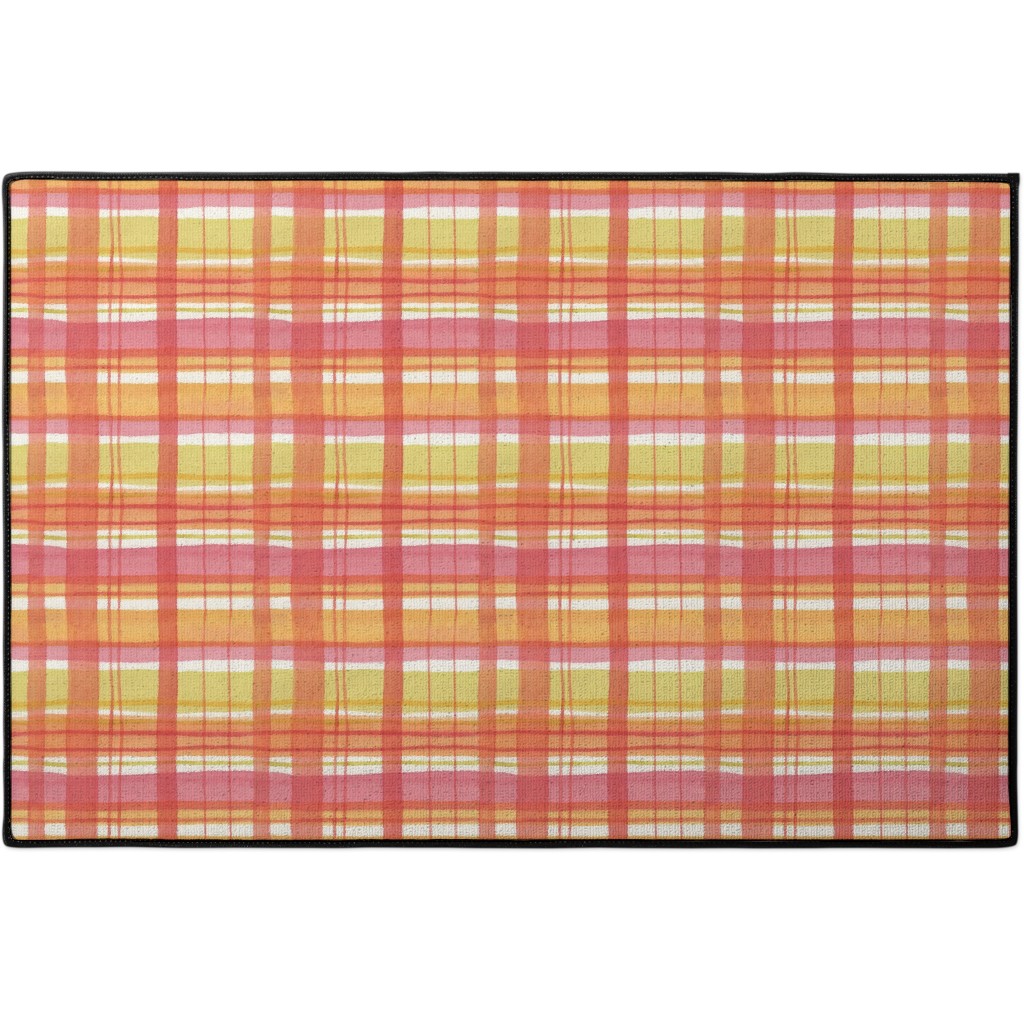 Summer Plaid Door Mat | Shutterfly