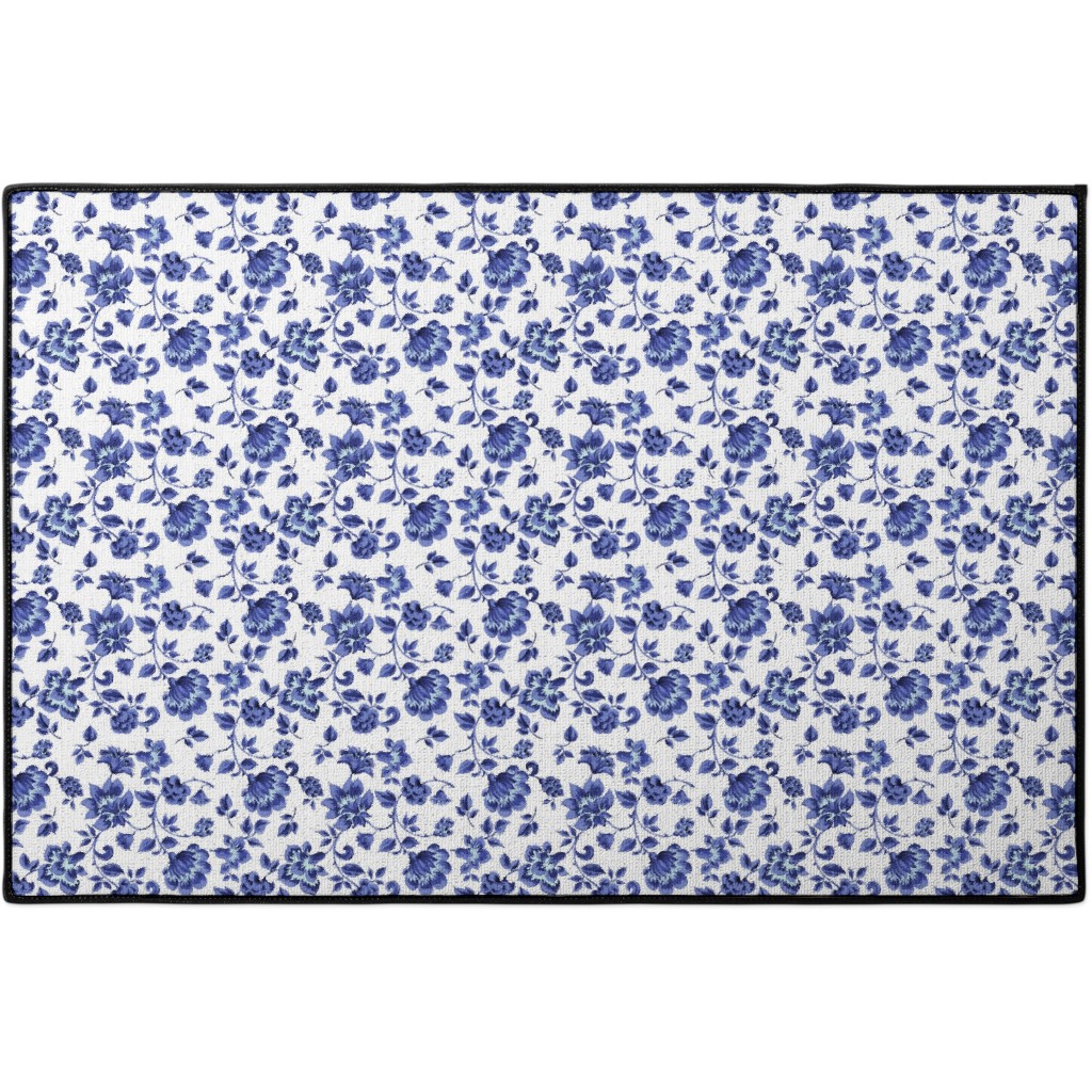Fleurs De Provence - Blue and White Door Mat | Shutterfly