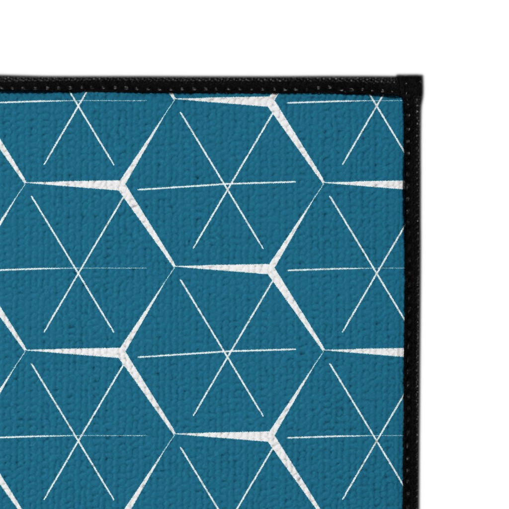 Hexagons - Blue Door Mat | Shutterfly