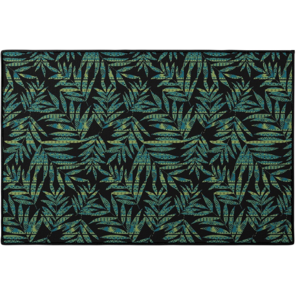Patterned Palm - Dark Door Mat | Shutterfly