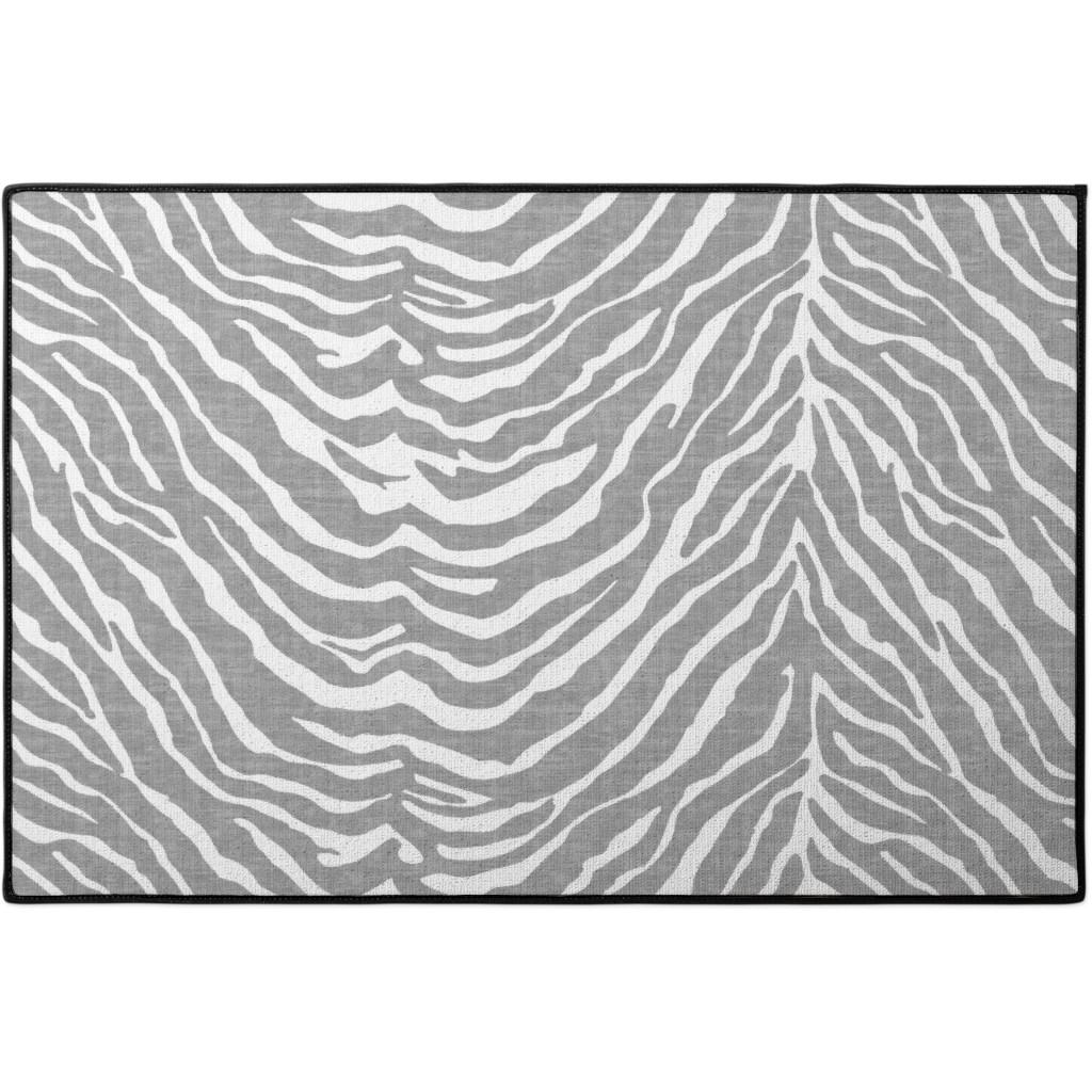 Zebra Texture - Gray Door Mat | Shutterfly