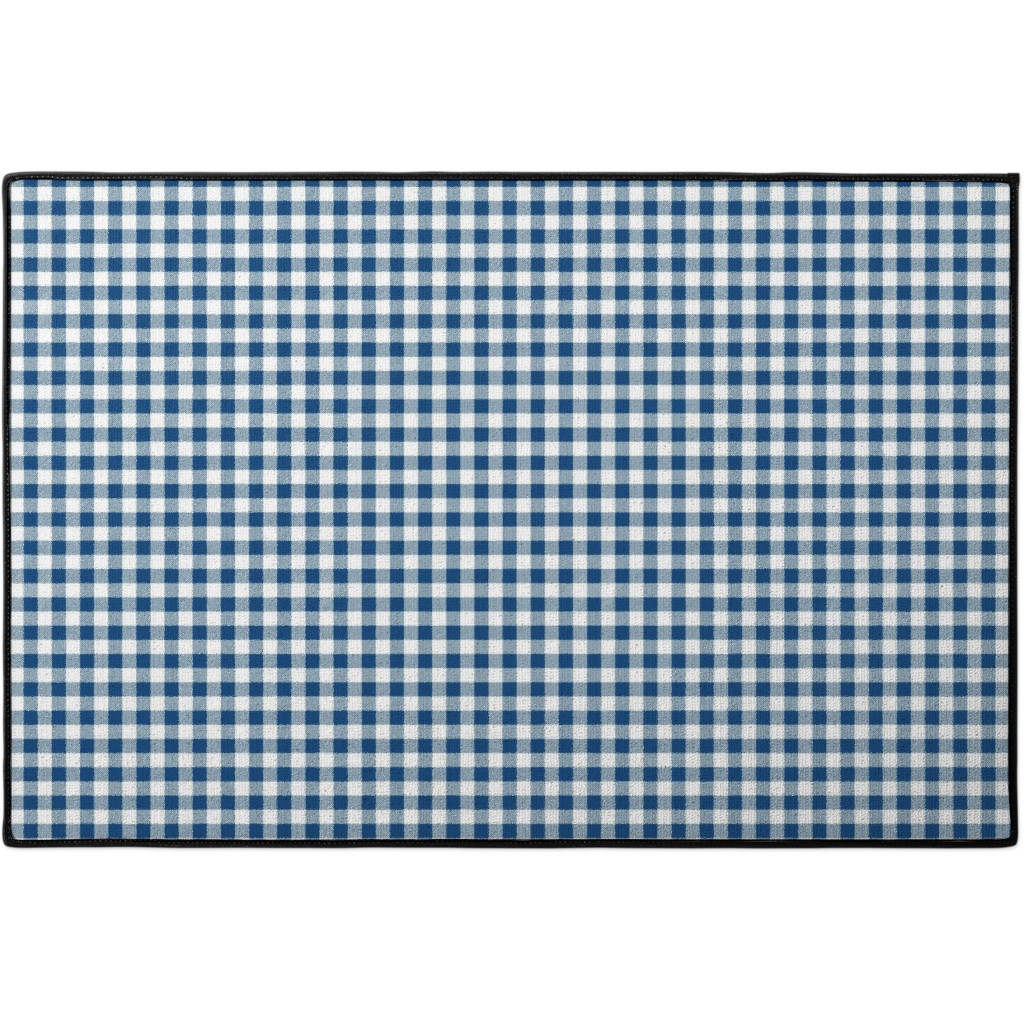 Simple Grid - Classic - Black and White Door Mat | Shutterfly