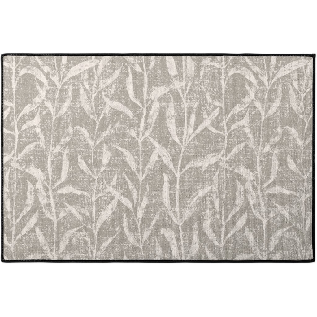 Grass Cloth With Leaves - Gray and Cream Blanket | Shutterfly