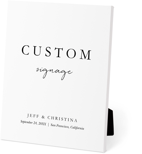Custom Wedding Signage Easel Back Canvas | Shutterfly