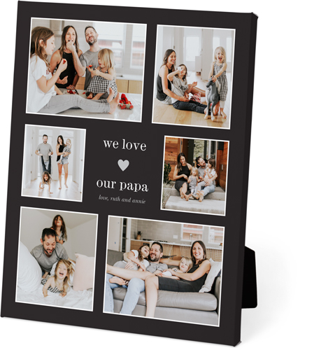 Vertical Heart Collage Easel Back Canvas | Shutterfly