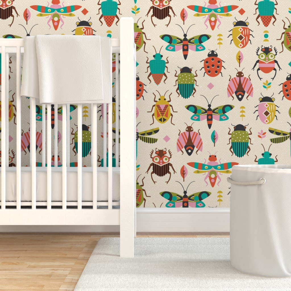 Mid Century Bugs - Multi Wallpaper | Shutterfly
