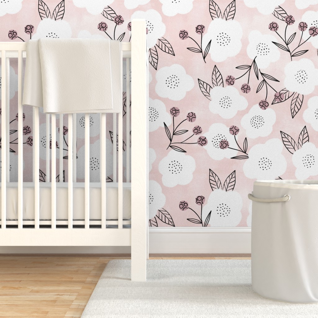 Arlene Floral - Pink Wallpaper | Shutterfly