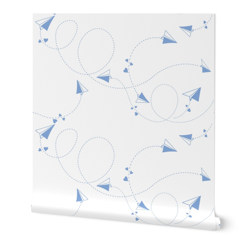 Paper Airplanes - Blue Wallpaper | Shutterfly