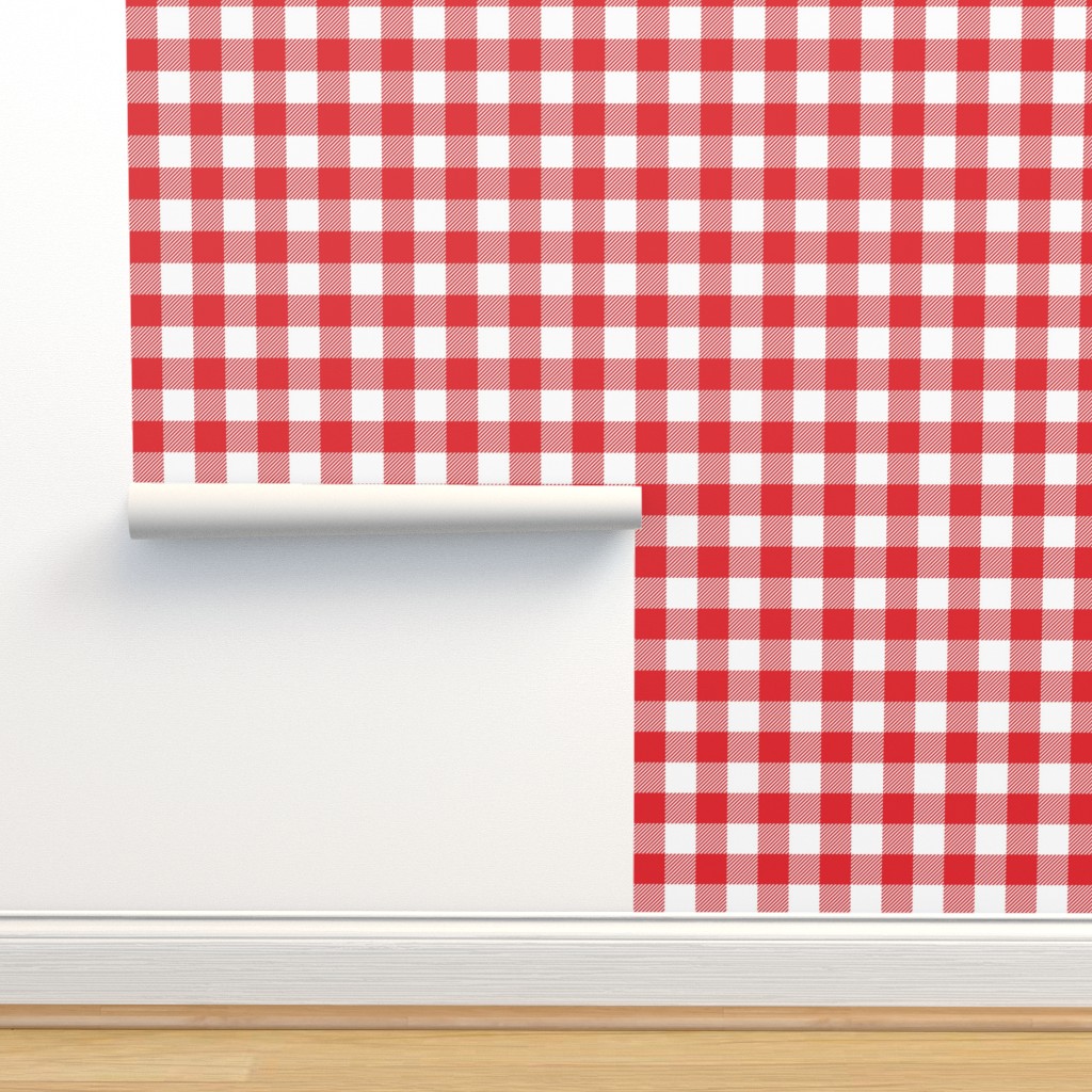 Gingham One - Red Wallpaper | Shutterfly