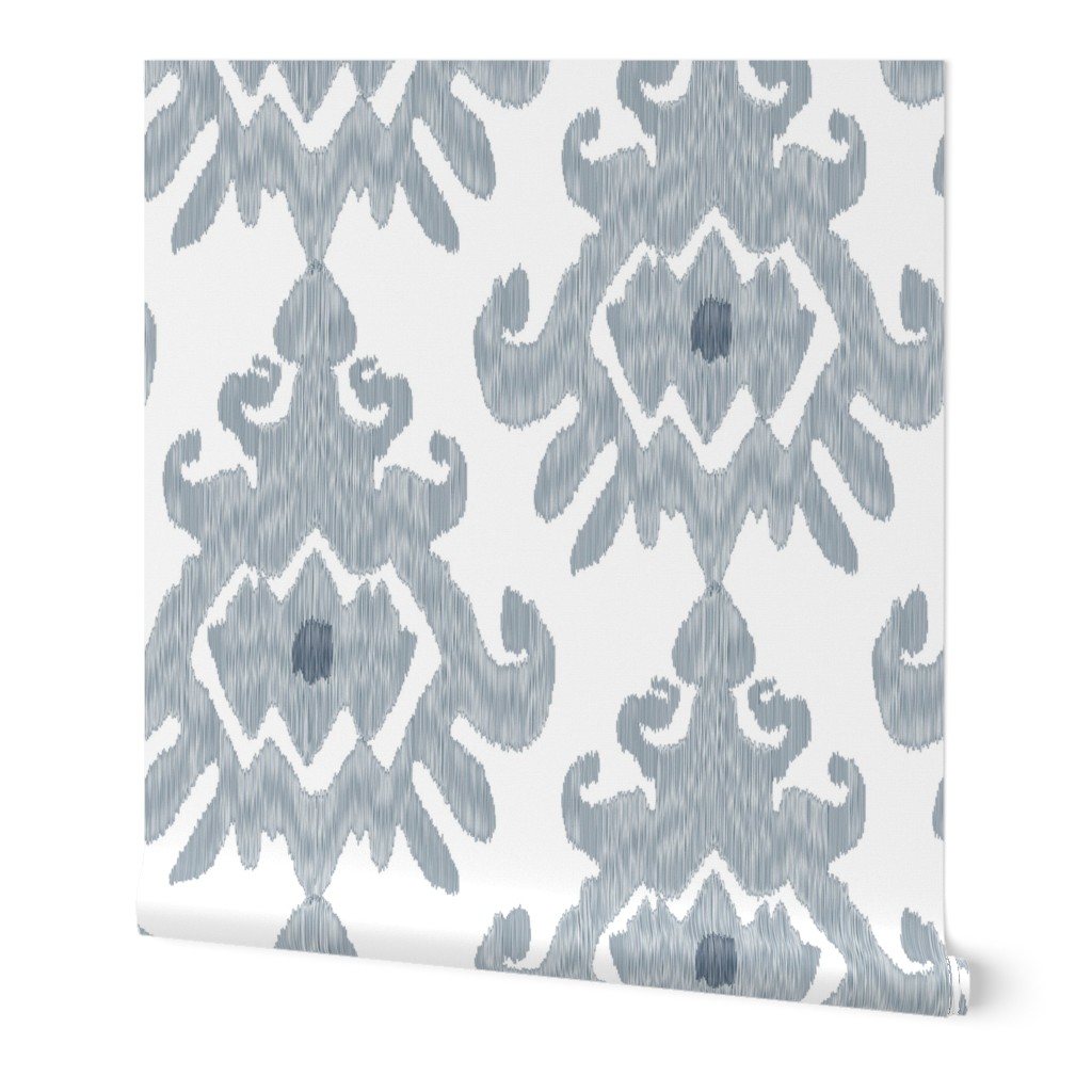 Modern Ikat - Blue Gray Wallpaper | Shutterfly