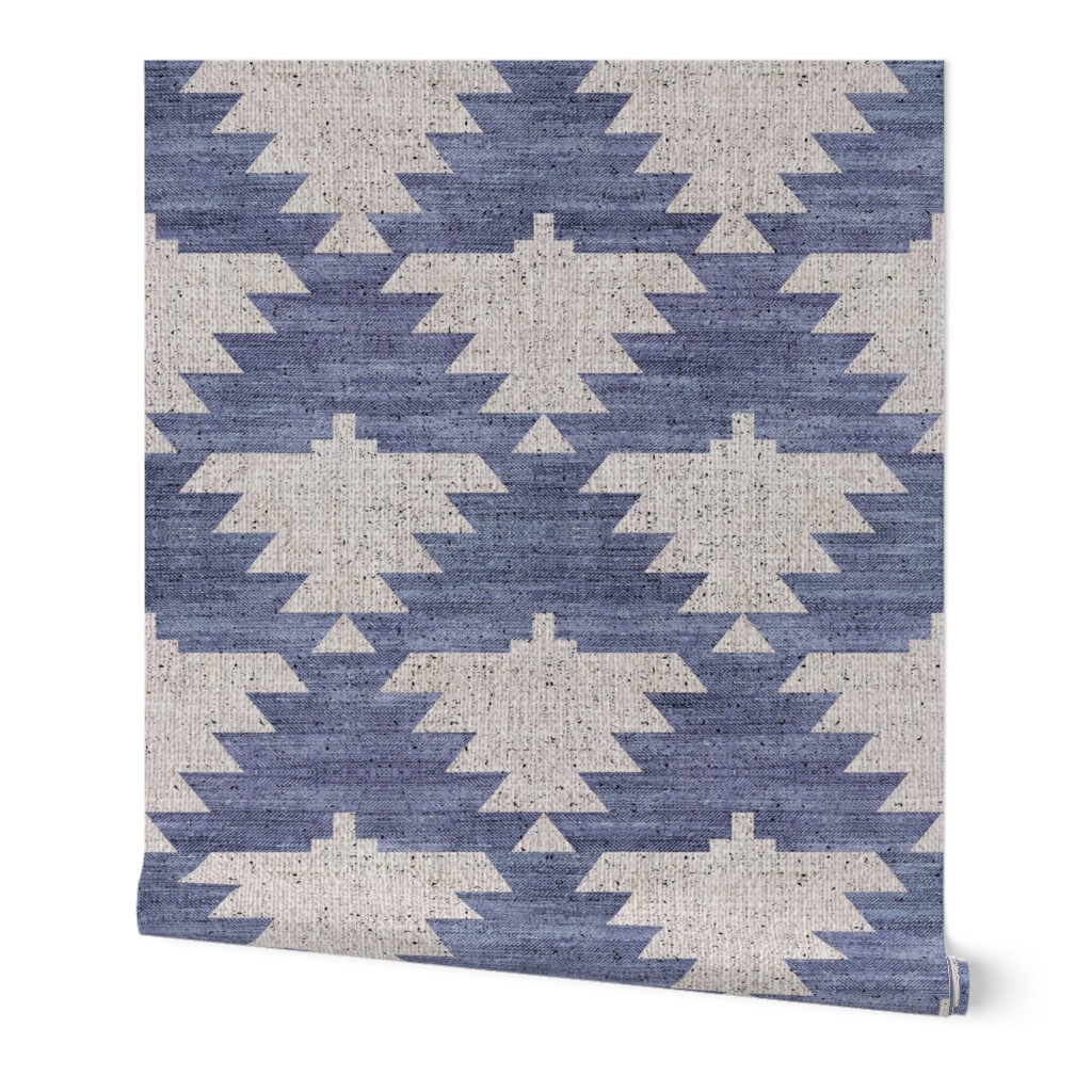 French Linen Loop - Blue Wallpaper | Shutterfly