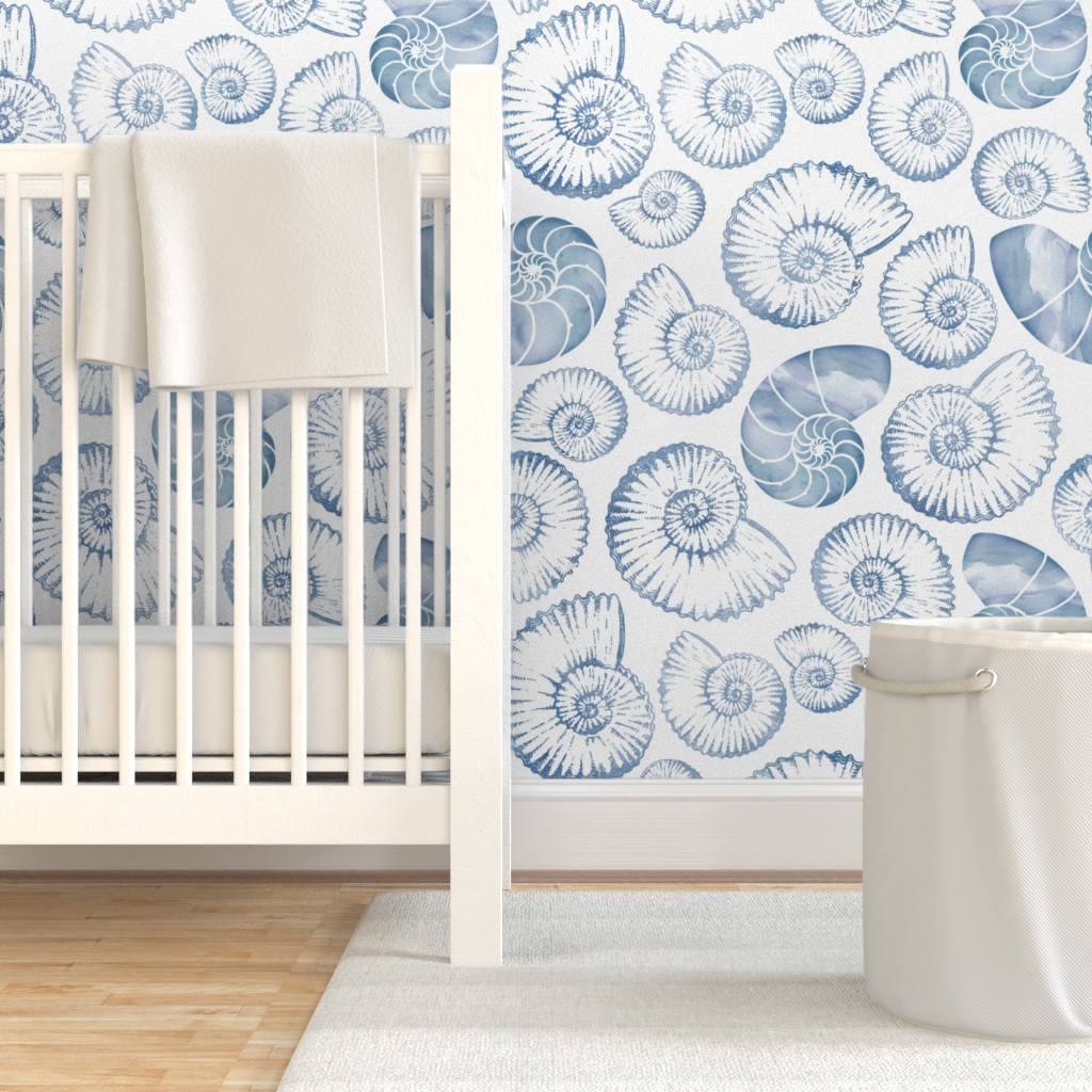 Nautilus Shells - Blue Wallpaper | Shutterfly