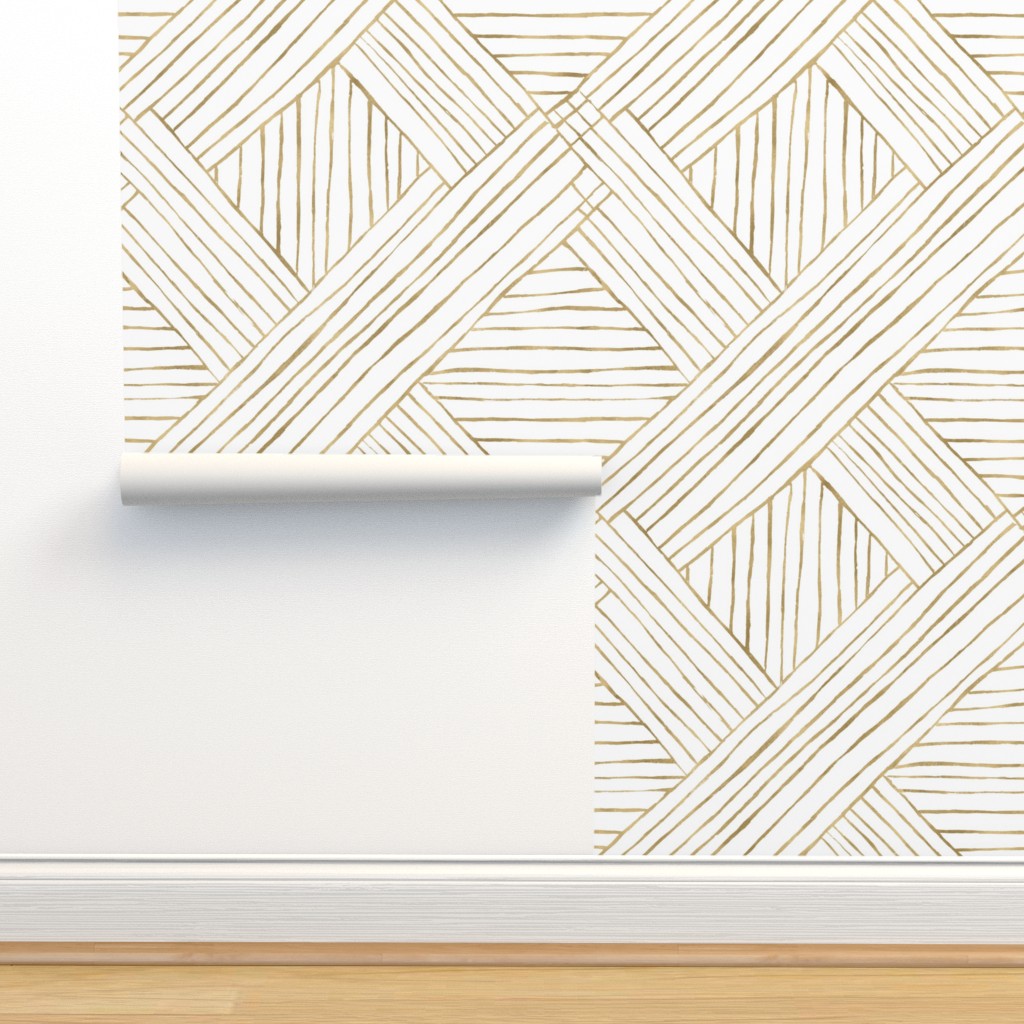 Diamond Stripe - Gold Wallpaper | Shutterfly