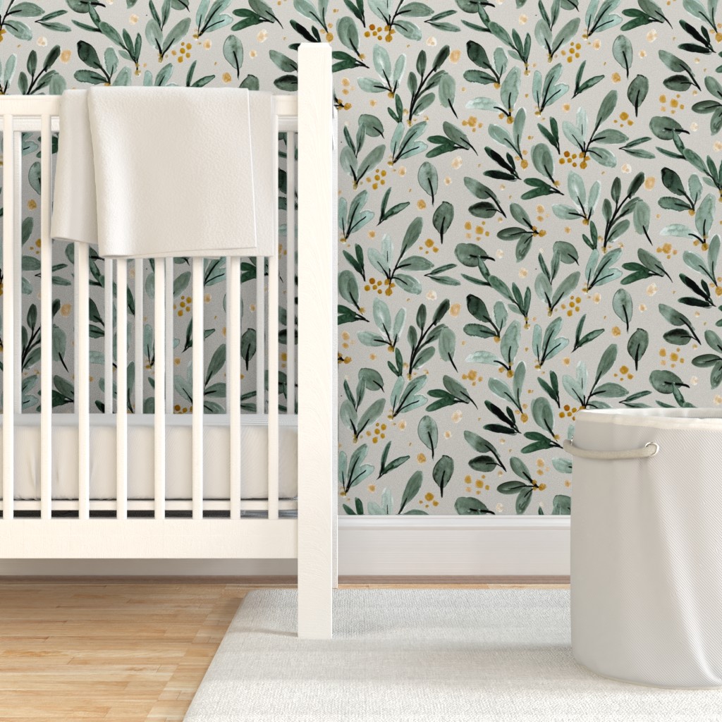 Winterberry Sprigs - Multi Wallpaper | Shutterfly