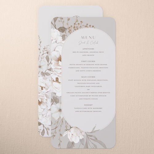 Full Bloom 4x8 Wedding Menu by Lady Jae | Shutterfly