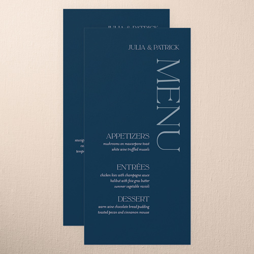 Modern Flow 4x8 Wedding Menu by Jill Smith | Shutterfly