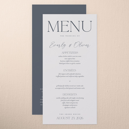 Forever We Do 4x8 Wedding Menu by Hello Little One | Shutterfly
