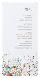 Spring Wedding Menu Cards | Wedding Menus | Shutterfly