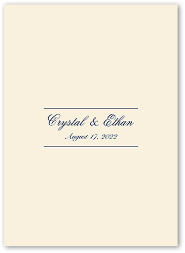 Minimal Script 5x7 Wedding Menu by Yours Truly | Shutterfly