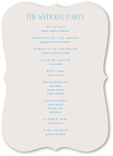Majestic Marriage 5x7 Wedding Program by Yours Truly | Shutterfly
