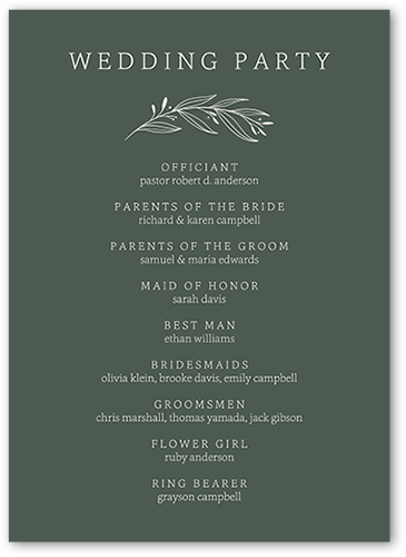 Artful Arches 5x7 Wedding Program by Yours Truly | Shutterfly