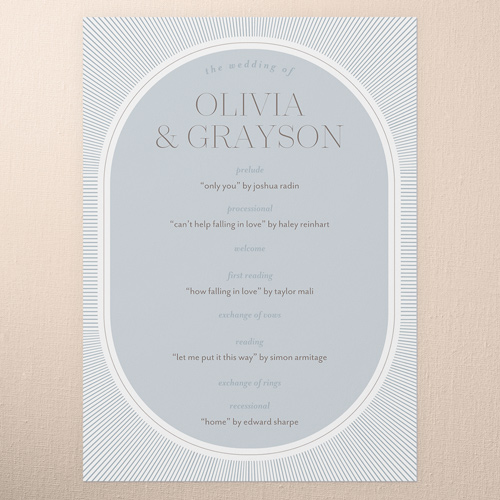 Grand Ampersand 5x7 Wedding Program by Blonde Designs | Shutterfly