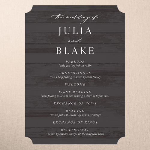 Black Wedding Programs | Shutterfly