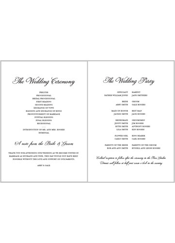 Big Request 5x7 Folded Wedding Program by Lady Jae | Shutterfly