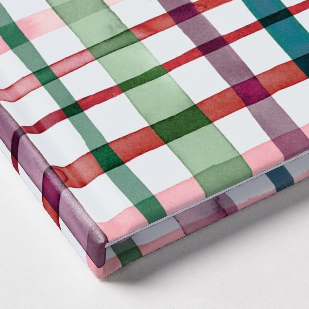 Watercolor Gingham - Red and Green Journal | Shutterfly