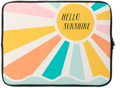 Hello Sunshine Beams Laptop Case by Shutterfly | Shutterfly